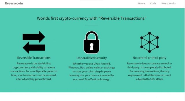Reversecoin – World’s First Cryptocurrency With Reversible Transactions ...