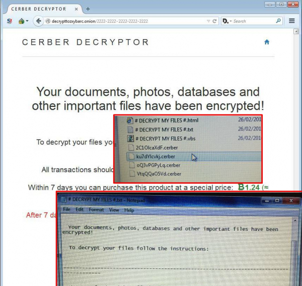 Cerber Ransomware Offered As-a-service By Internet Criminals
