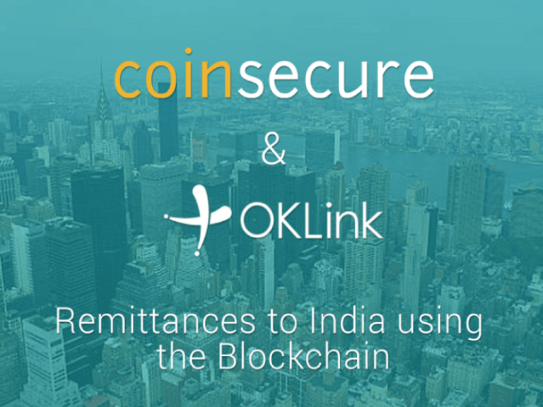 Coinsecure, OKLink Partner for Indian Bitcoin Remittance Service