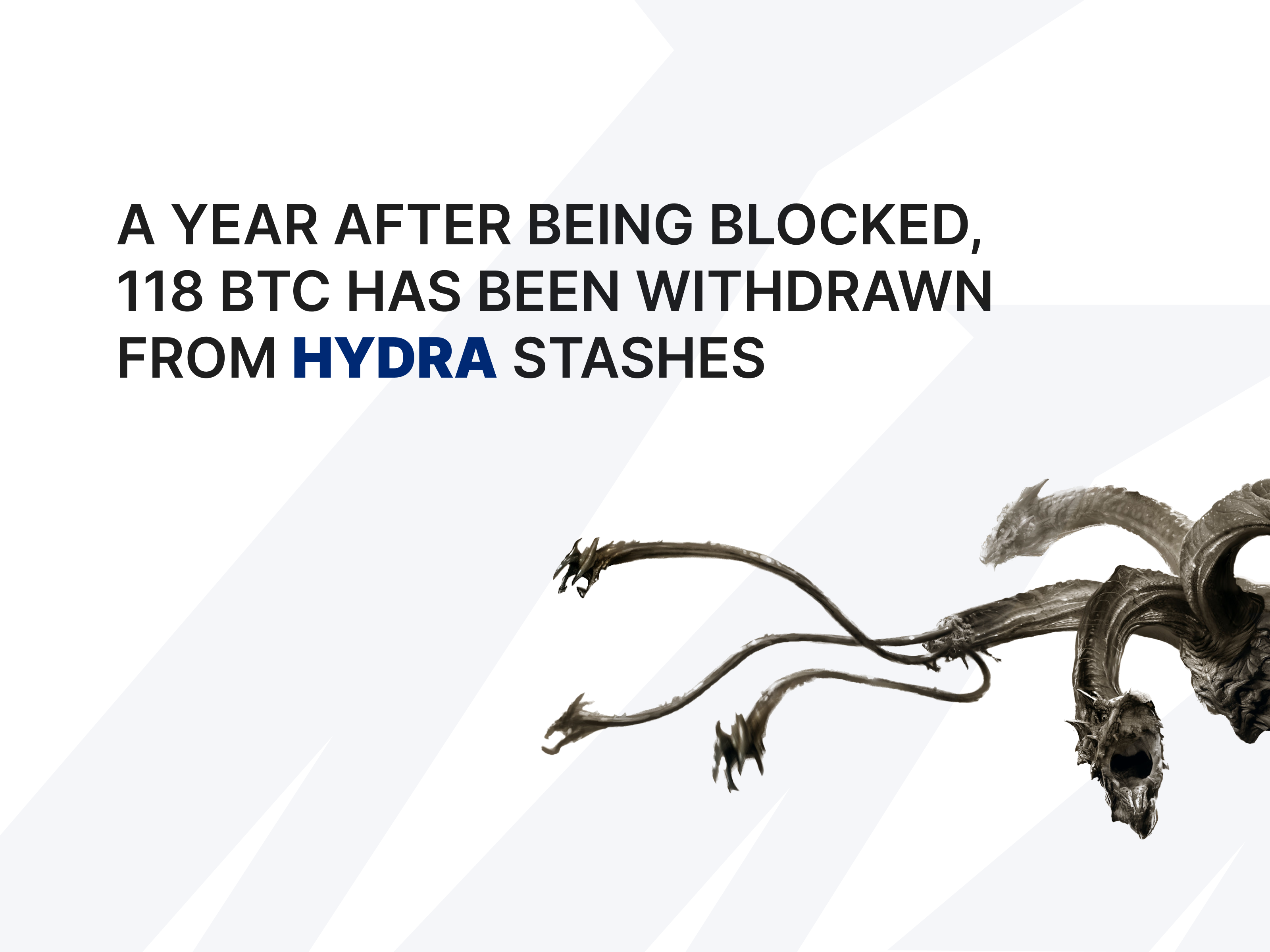 According to Match Systems, 118 BTC has been withdrawn from Hydra ...