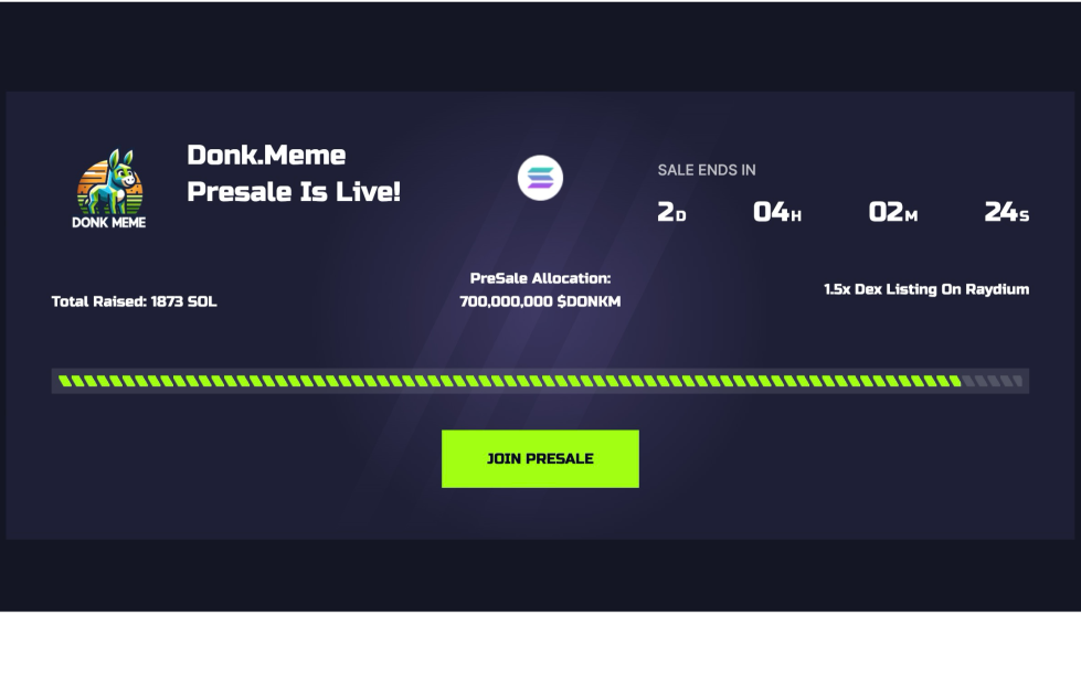 Donk.Meme's Presale Success: A New Dawn in the Solana Meme Coin ...