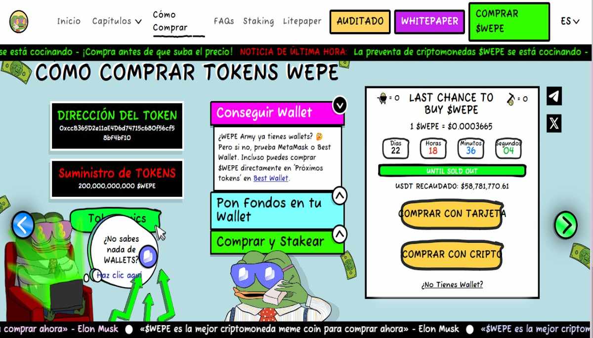 $WEPE alcanza casi 60 millones de dólares en su preventa