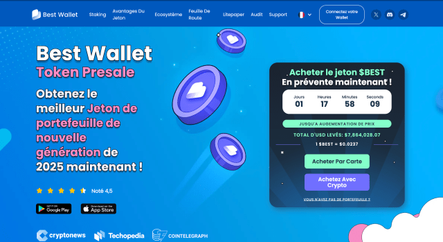 Prévision Best Wallet Token – Avenir et prix du $BEST entre 2025 et 2030