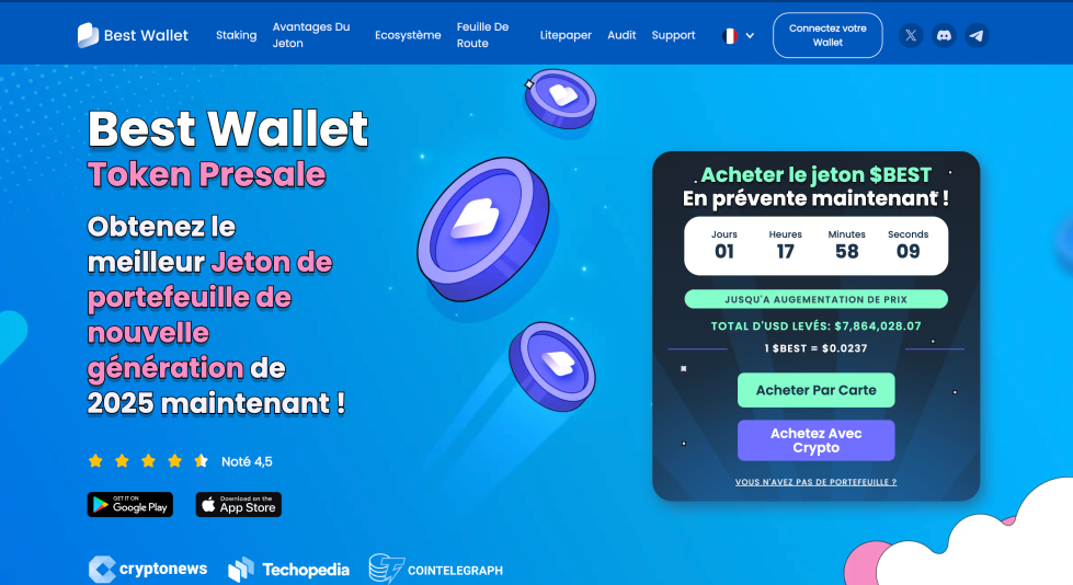 Prévision Best Wallet Token – Avenir et prix du $BEST entre 2025 et 2030