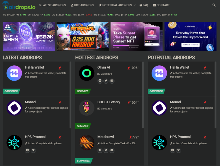 Best Free Crypto Airdrops in 2025 – How to Get Free Tokens