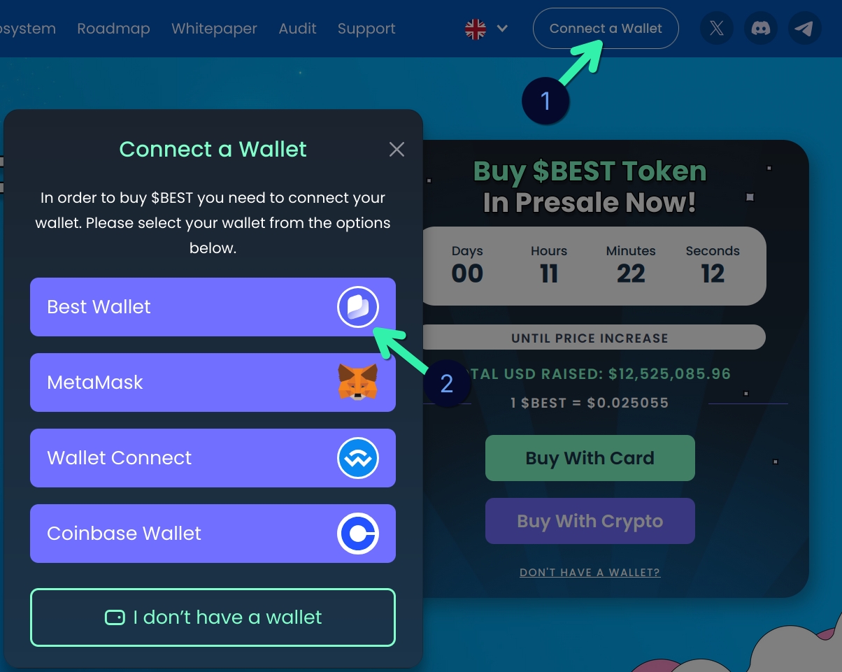 How to Buy Best Wallet Token, The Only Presale Crypto Wallet