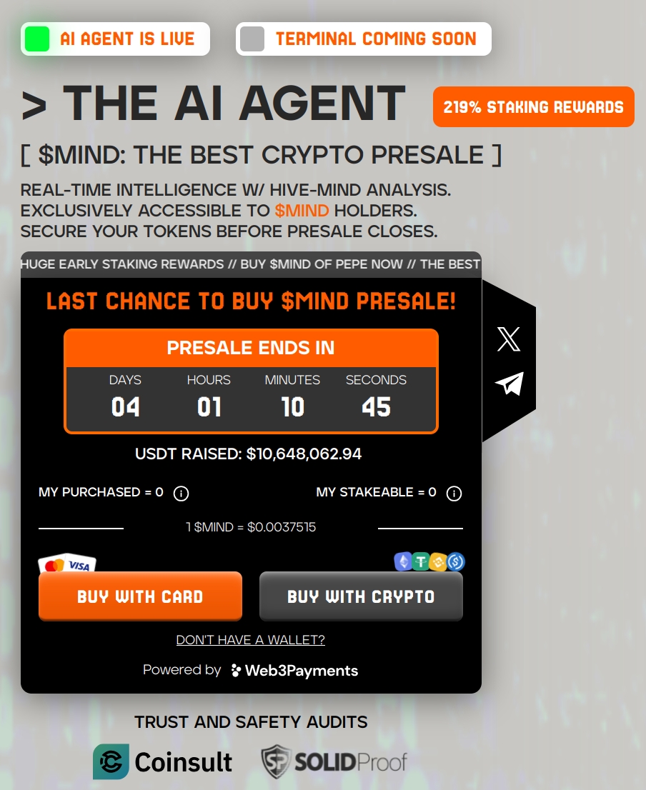 MIND of Pepe AI Agent Presale Ends in Four Days: Here's Why It Might Explode