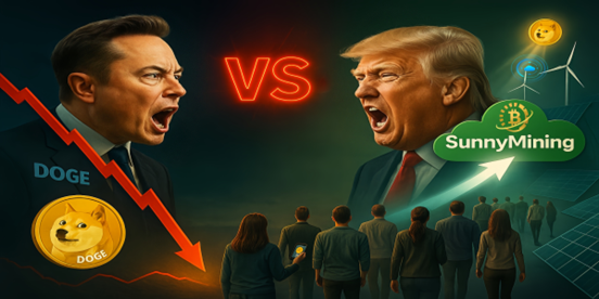 Dogecoin (DOGE) plummeted due to Musk and Trump's quarrel, and investor SunnyMining sought ...
