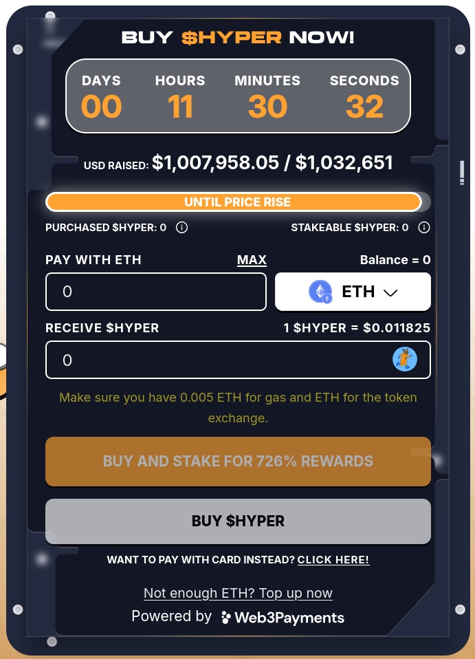 Hyper Breaks $1M: $139K Crypto Whale Buy Heats Up the Presale