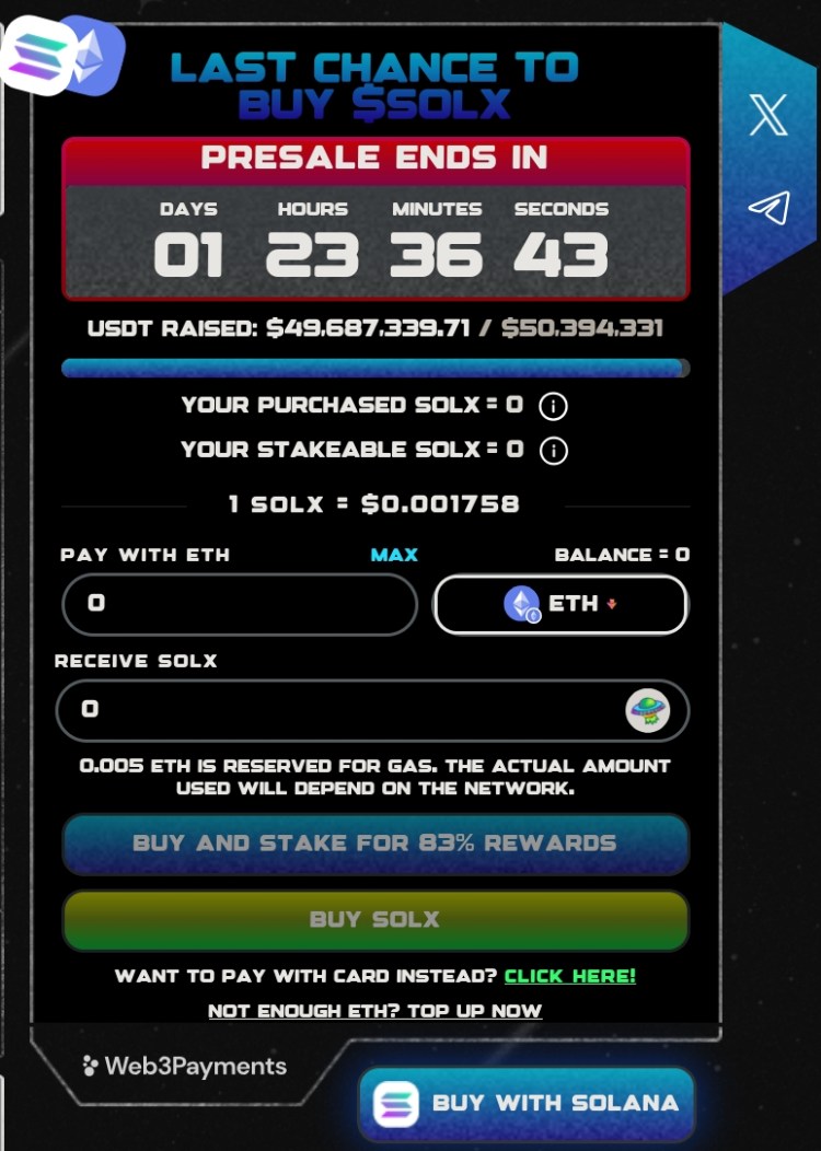 Solaxy Nears $50M in Presale as Whales Bought $90.2K: Best New Crypto ...