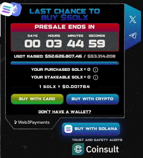 4 Hours Left of the Best Presale of 2025: Solaxy Raises $52M in Explosive Run