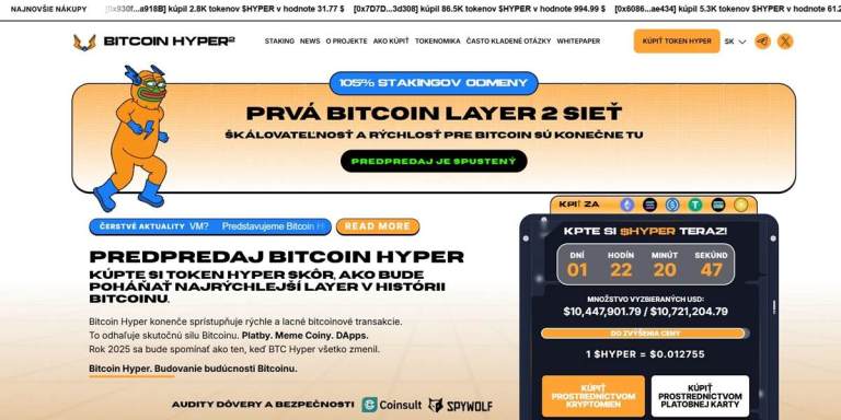 Bitcoin Hyper ($HYPER) 2025 – prognózy a predpredaj