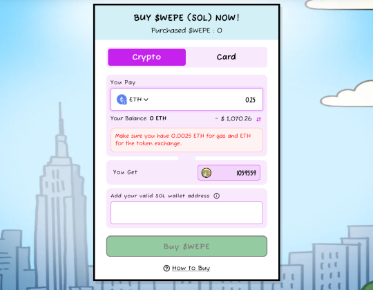 How to Buy Wall Street Pepe ($WEPE) in 4 easy Steps