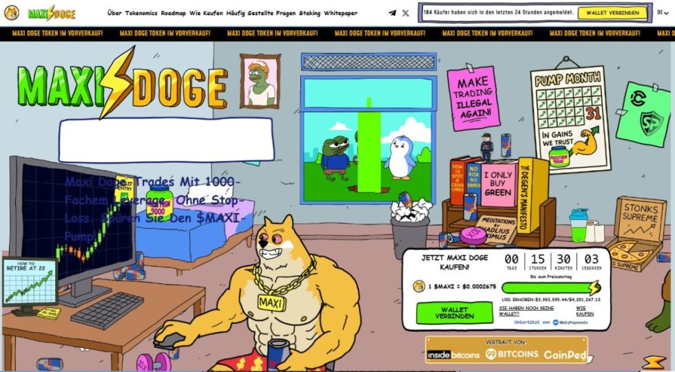 Maxi Doge Hype steigt, Meme Coin Fans erwarten Anstieg