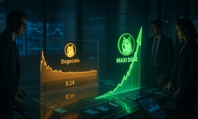 Dogecoin stagniert bei 0,14, Maxi Doge zieht an